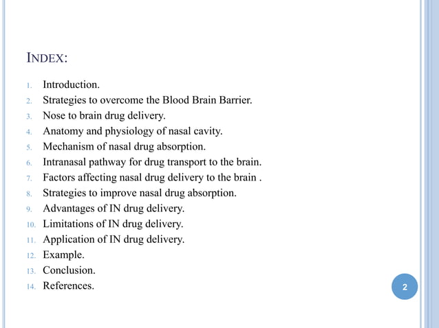 Intranasal drug delivery to brain | PPTX | Ear, Nose and Throat ...