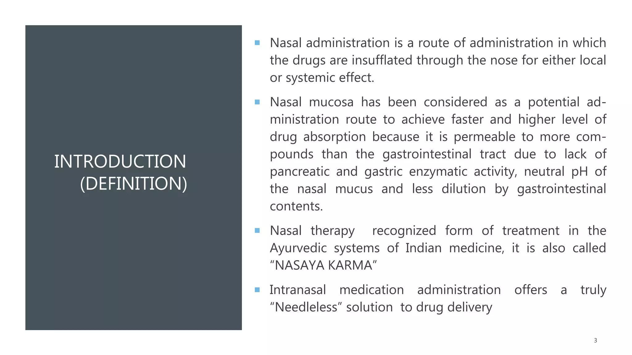 Intra nasal route delivery systems molecular pharmaceutics 2 | PPTX