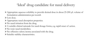 Intranasal route of drug administration | PPTX