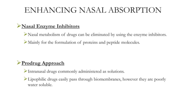Intranasal route of drug administration | PPTX