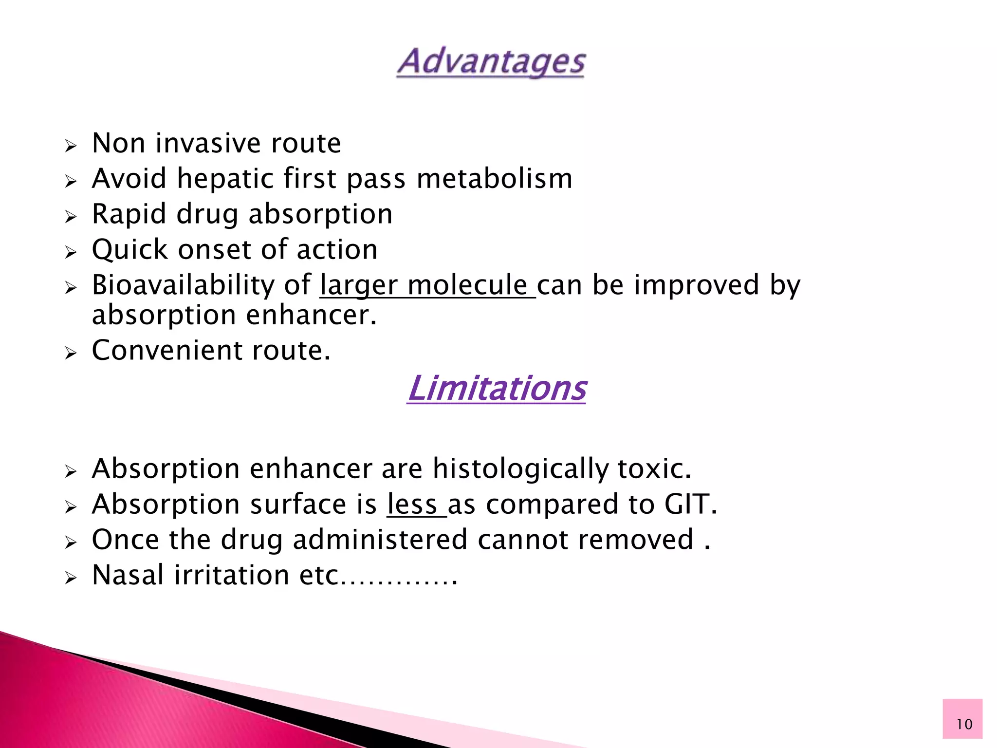 Intra nasal route drug delivery system | PPTX