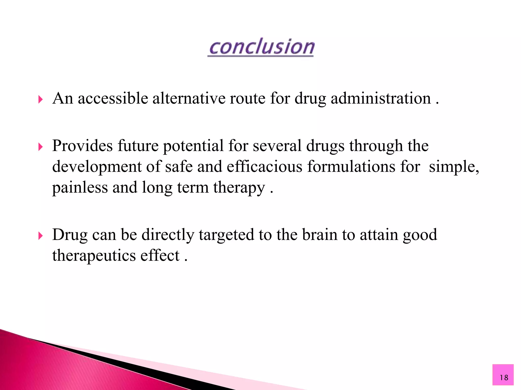 Intra nasal route drug delivery system | PPTX