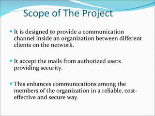 Intranet Mailing System Rahul Raj | PPT | Computer Networking | Computing