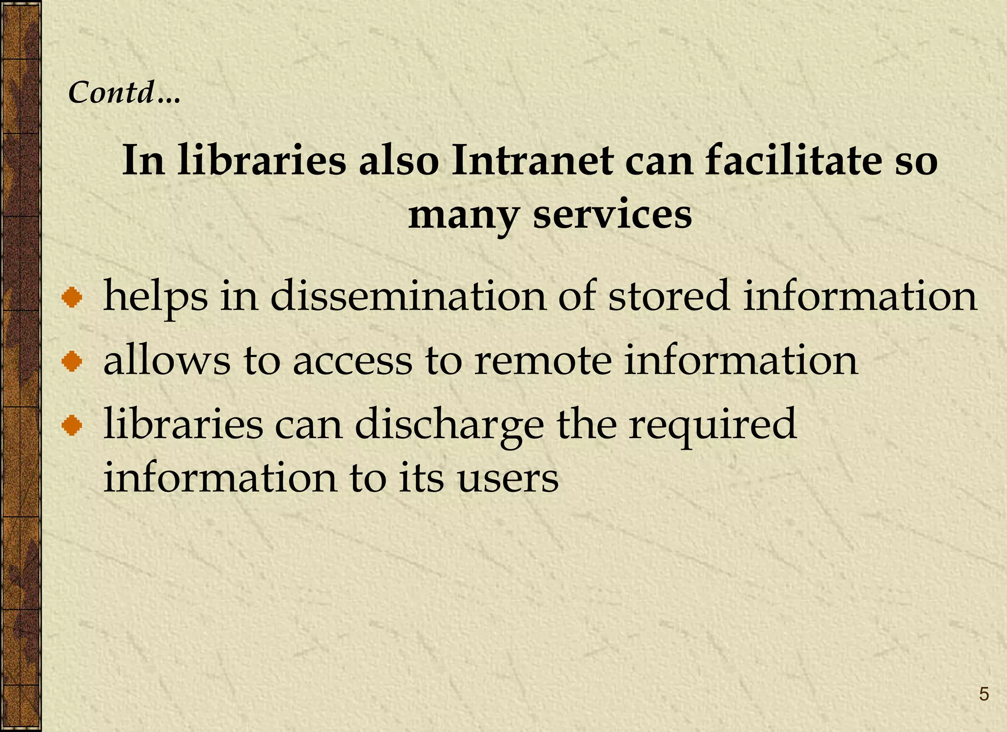 Intranet for Library Services | PDF