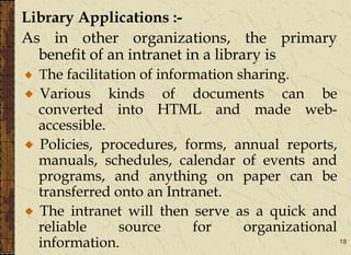 Intranet for Library Services | PDF