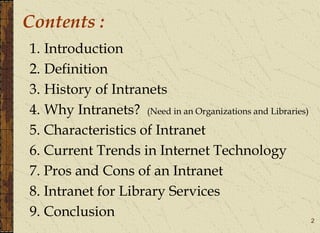 Intranet for Library Services | PDF