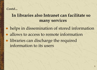 Intranet for Library Services | PDF