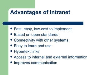 Intranet and extranet | PPT