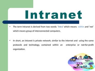 Intranet.. Extranet ... information technology | PPT