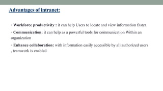 Intranet and extranet | PPT