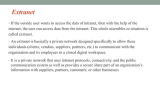 Intranet and extranet | PPT