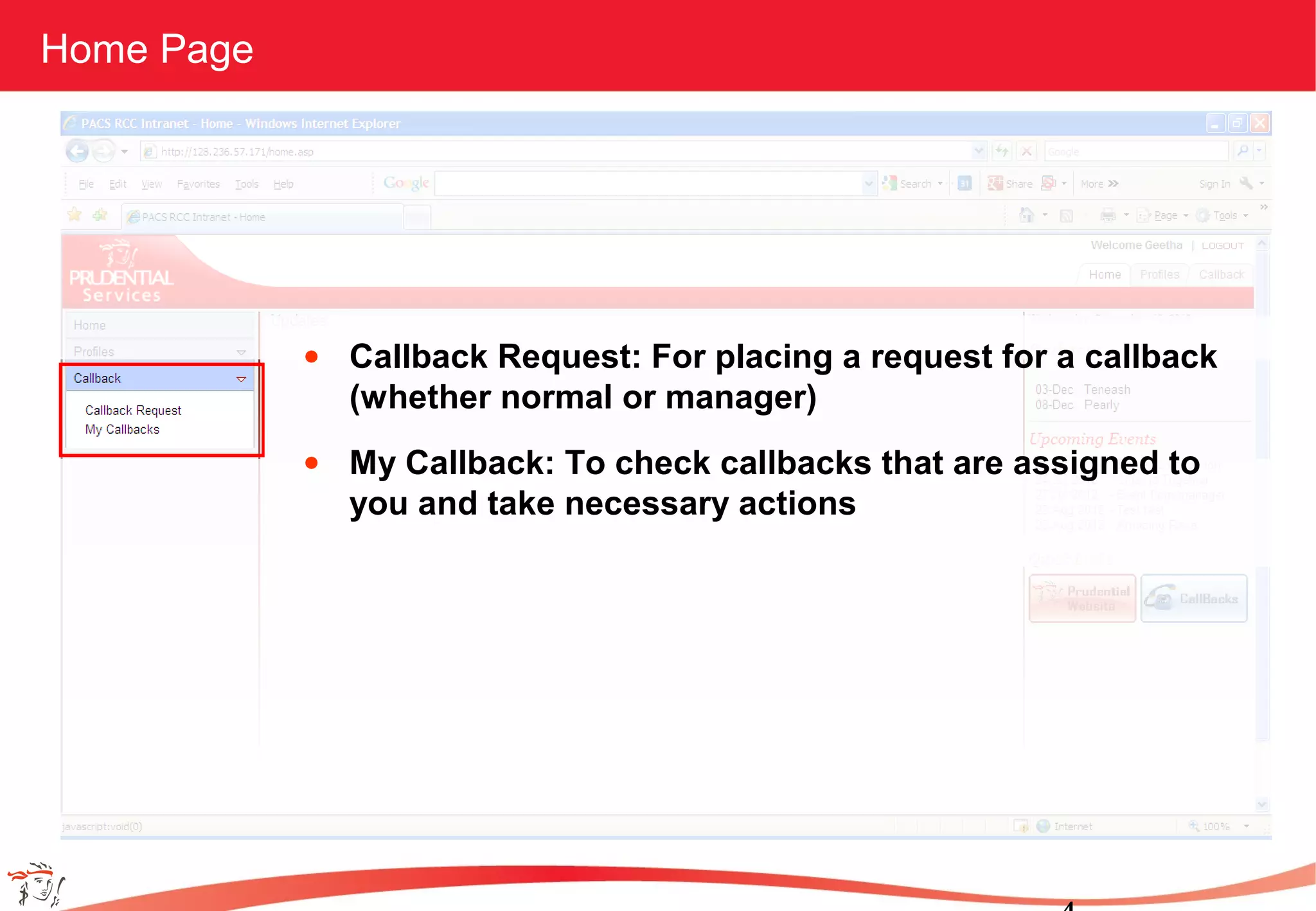 Intranet (callback module) | PPT