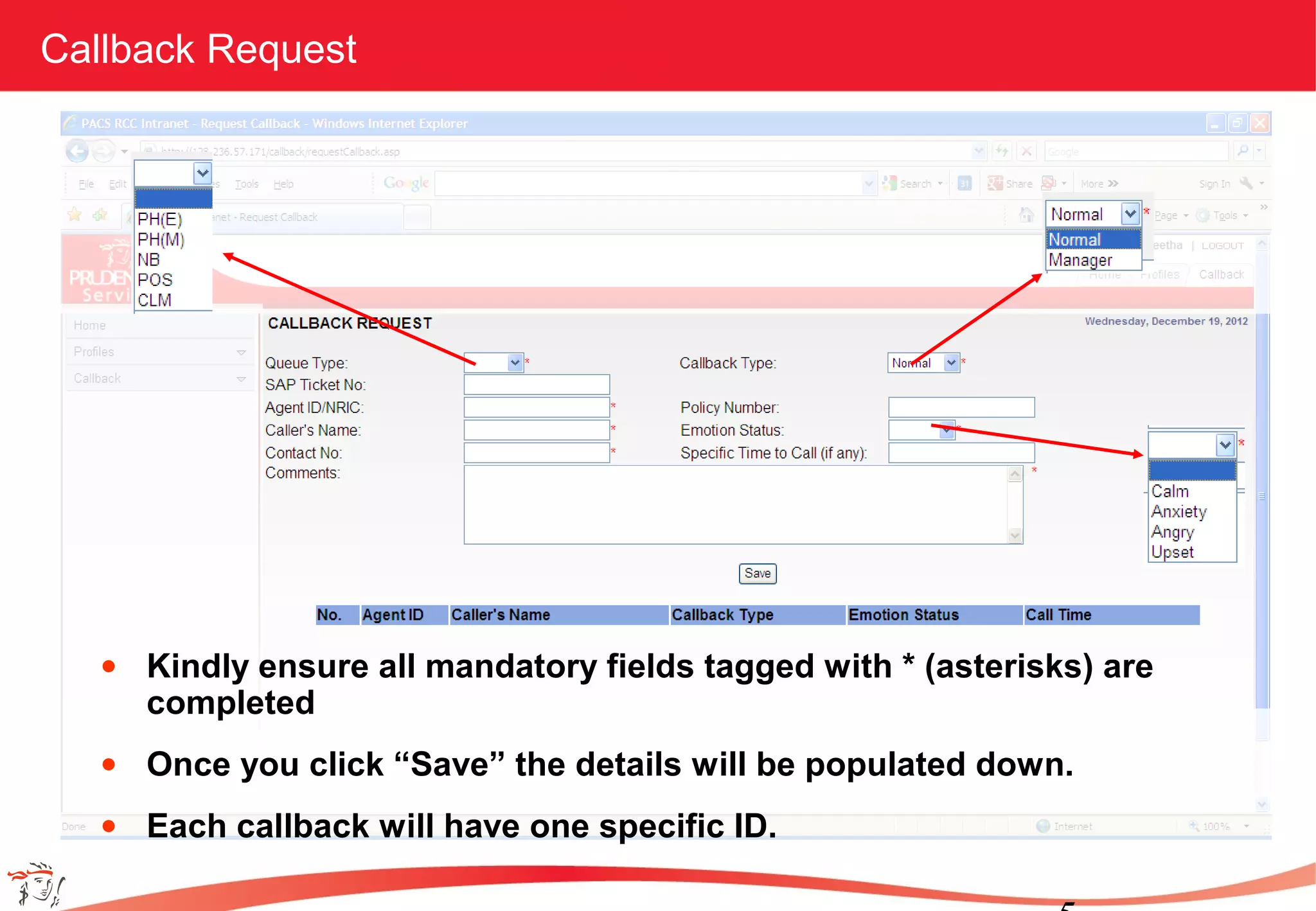 Intranet (callback module) | PPT