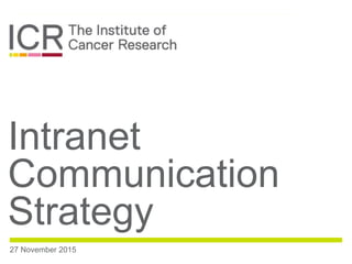 Intranet communication strategy | PPT