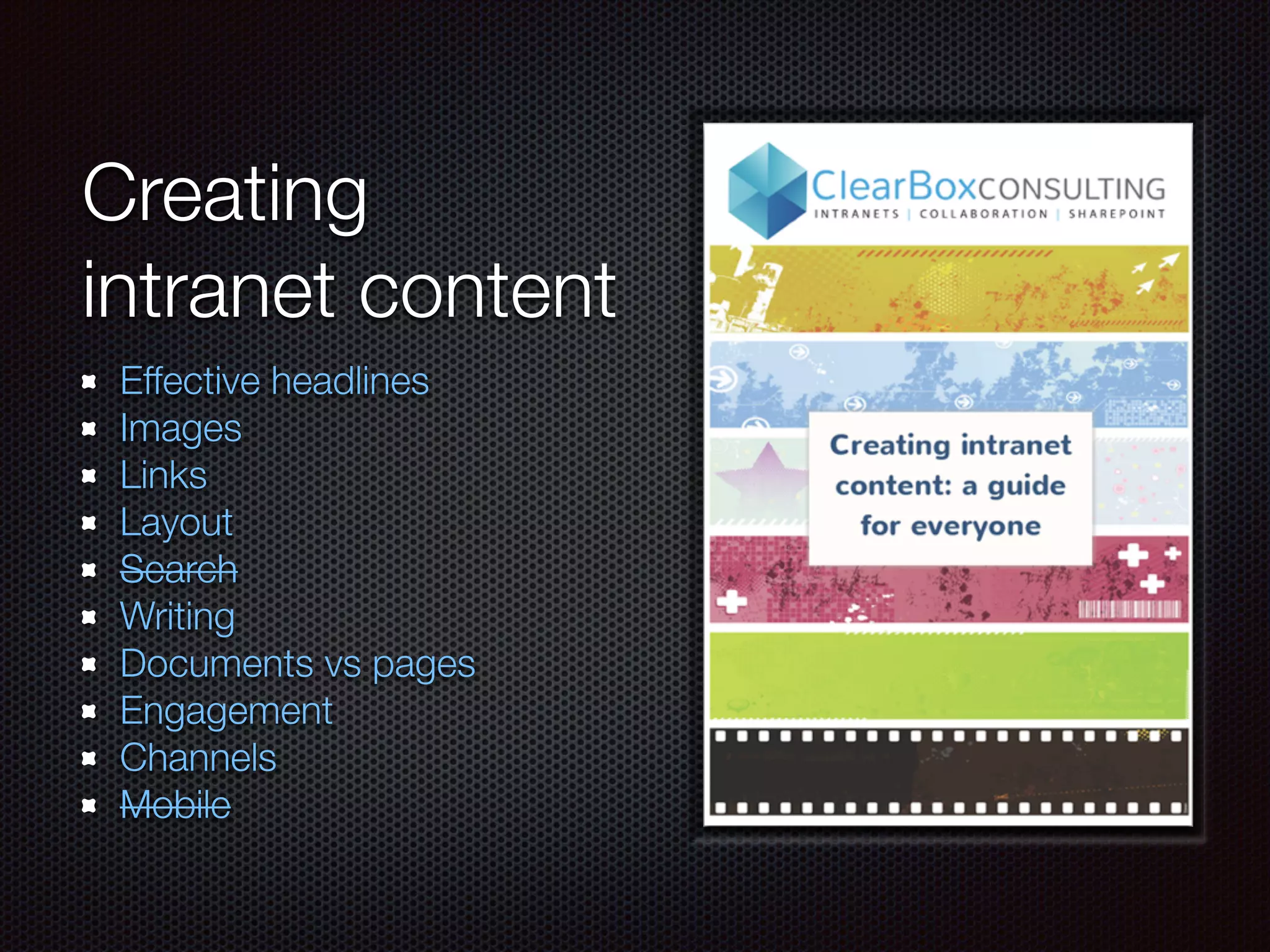 Intranet content tactics | PPT