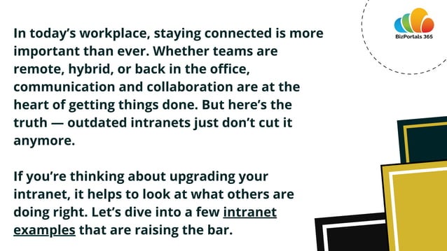 Intranet Examples That Are Changing the Way We Work | PDF
