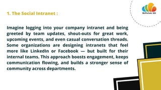 Intranet Examples That Are Changing the Way We Work | PDF