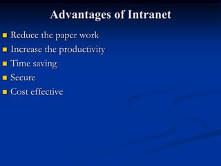 Intranet & Extranet | PPT
