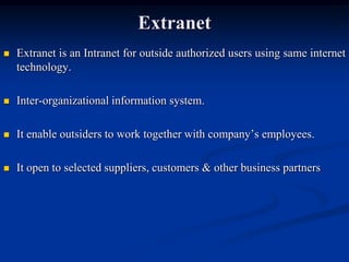 Intranet & Extranet | PPT