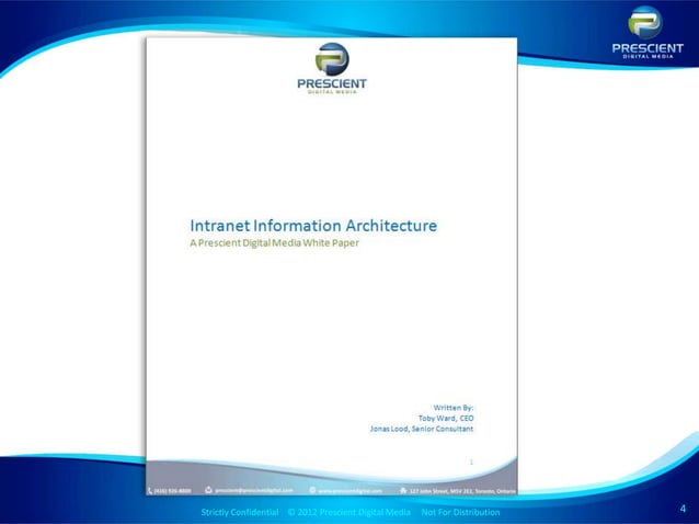 Intranet Information Architecture | PPTX | Technology & Computing