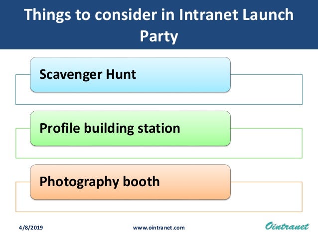 Need of Intranet launch party