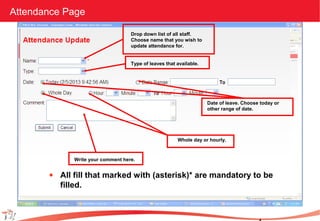 Intranet (leave management module) admin | PPT