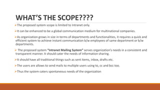 Intranet mailing system | PPTX