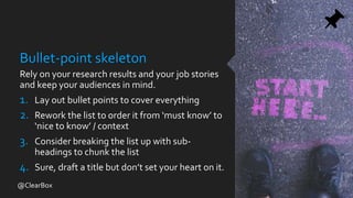 Intranet page planning with content design techniques | PPTX