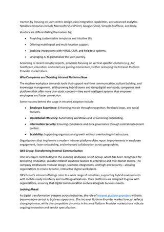 Intranet Platform Provider- Driving the Future of Internal ...