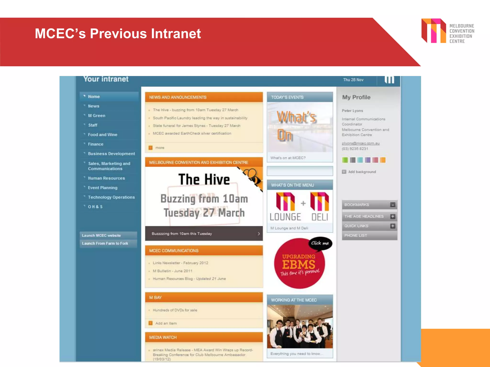 MCEC's intranet success in Worldwide Intranet Challenge achieved ...
