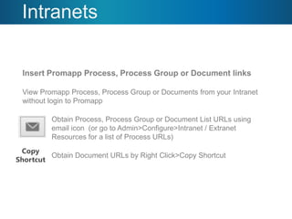 Intranets and process knowledge - Promapp | PPT