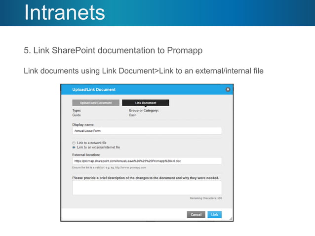 Intranets and process knowledge - Promapp | PPT