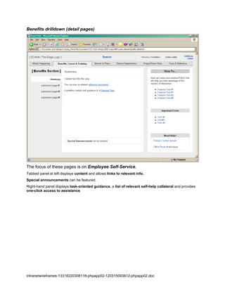 Intranet Wireframes | PDF