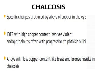 Intraocular foreign bodies | PPTX