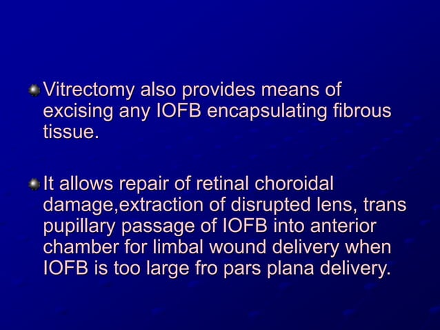 Intraocular foreign bodies - AJAY DUDANI | PPT