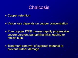 Intraocular foreign bodies - AJAY DUDANI | PPT