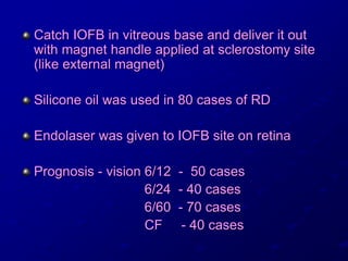 Intraocular foreign bodies - AJAY DUDANI | PPT