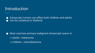 Presentation on INTRA OCULAR TUMORS.pptx
