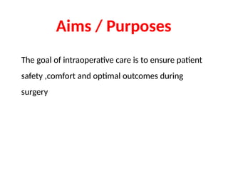 intra op care For health students and medical | PPTX