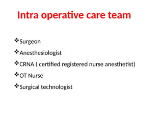 intra op care For health students and medical | PPTX