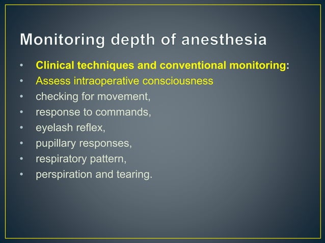 Intraoperative awareness | PPTX | Surgery | Medical Health