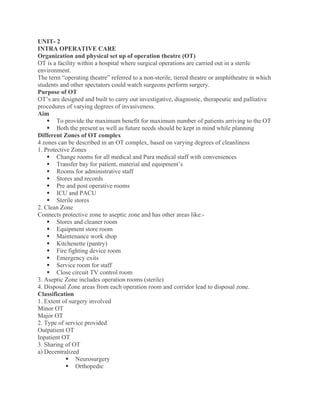 INTRAOPERATIVE CARE.docx education notes for nursing students | DOCX