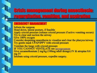 Intraoperative crisis manegement | PPT