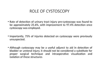Intraoperative identification & management of lower urinary tract ...