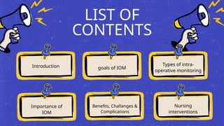 intraoperative monitoring used in operation theatre | PPTX