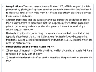 Intraoperative neurophysiologic monitoring of the spine | PPTX