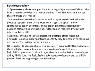 Intraoperative neurophysiologic monitoring of the spine | PPTX