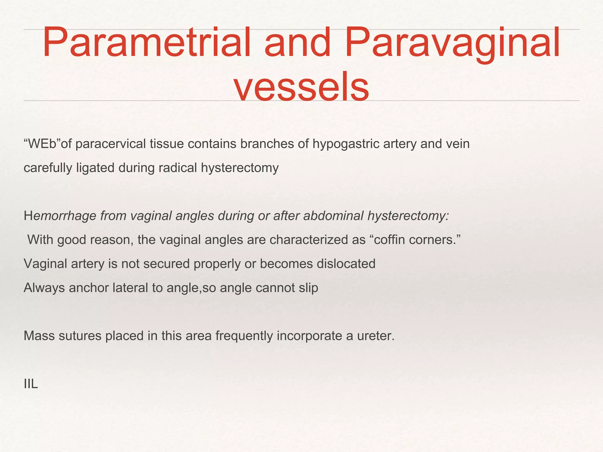 Management of Intraoperative Haemorrhage in Gynaecological Abdominal ...