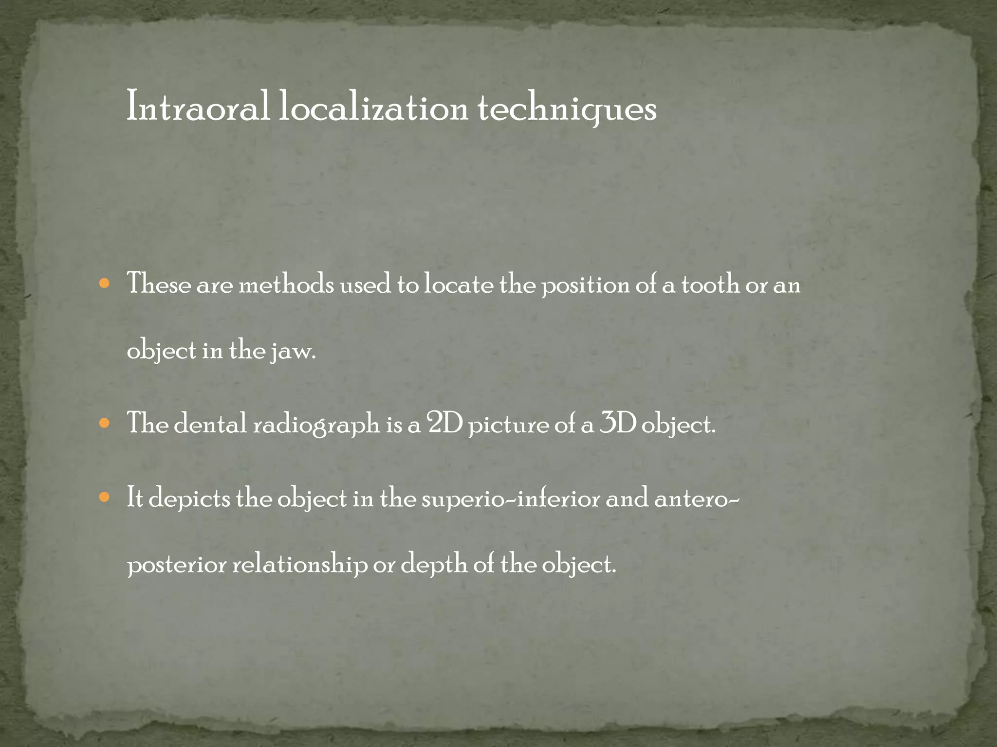 Intraoral radiographic technique ii | PPTX