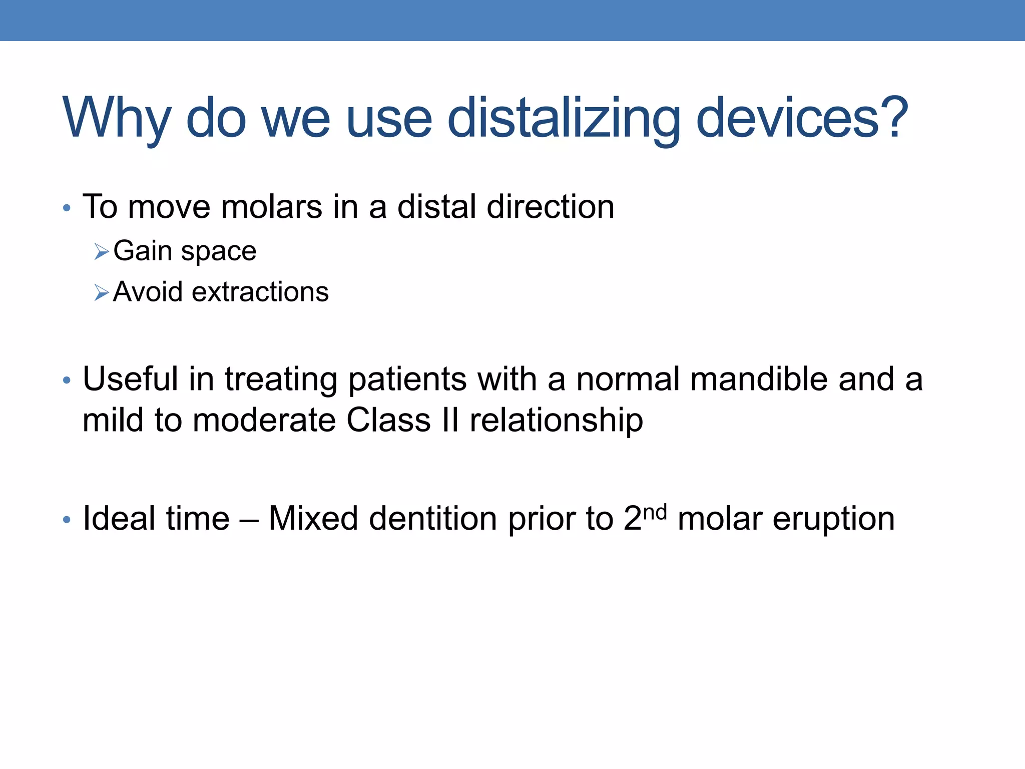 Intraoral Distalizing Devices | PPTX
